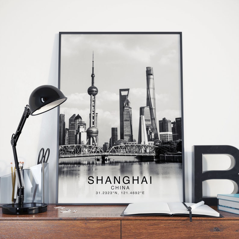 Shanghai Poster China Photo Travel Print Shanghai Art Print - Etsy