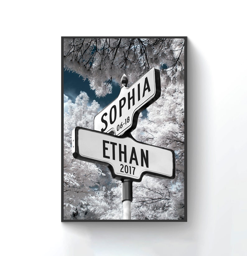 Personalized Street Sign With Names and Date Wedding Gift - Etsy