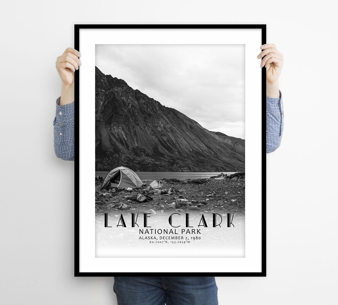 Lake Clark National Park Travel Poster Print Minimalist - Etsy