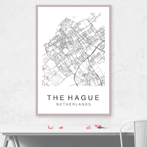 The Hague Map Print the Hague Map Poster Wall Art City Map - Etsy