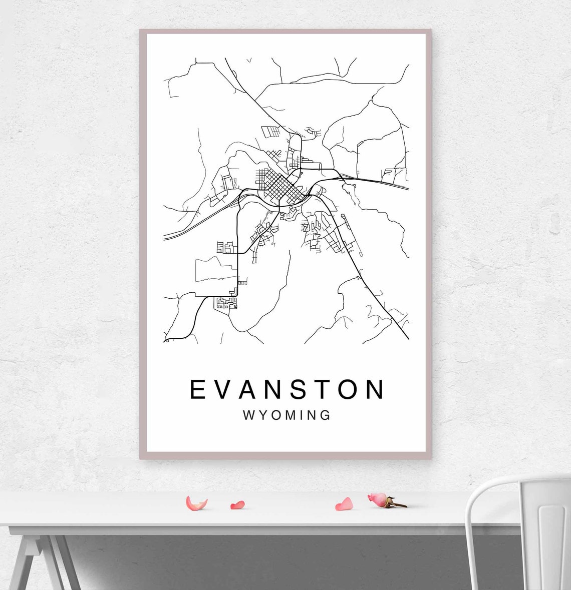 Evanston Map Evanston City Map Map Poster Map Print | Etsy