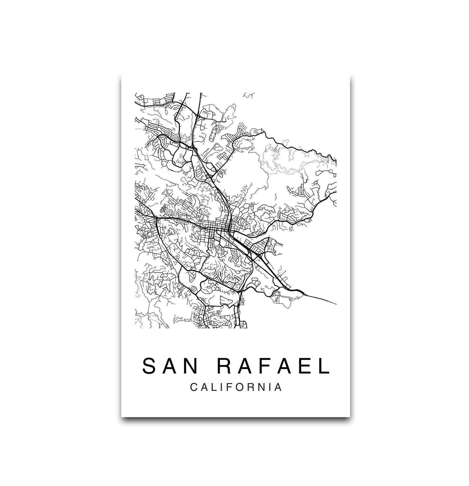 San Rafael Map Minimalist Map San Rafael Map Print San | Etsy