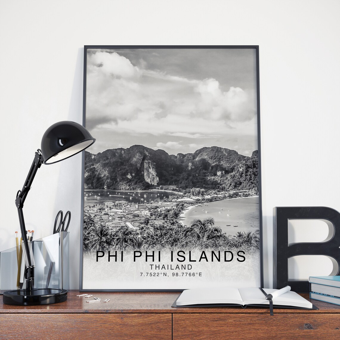 Phi Phi Islands Poster Phi Phi Islands Print Thailand Wall | Etsy