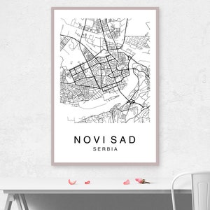 Novi Sad Map Novi Sad City Map Map Poster Map Print Novi - Etsy