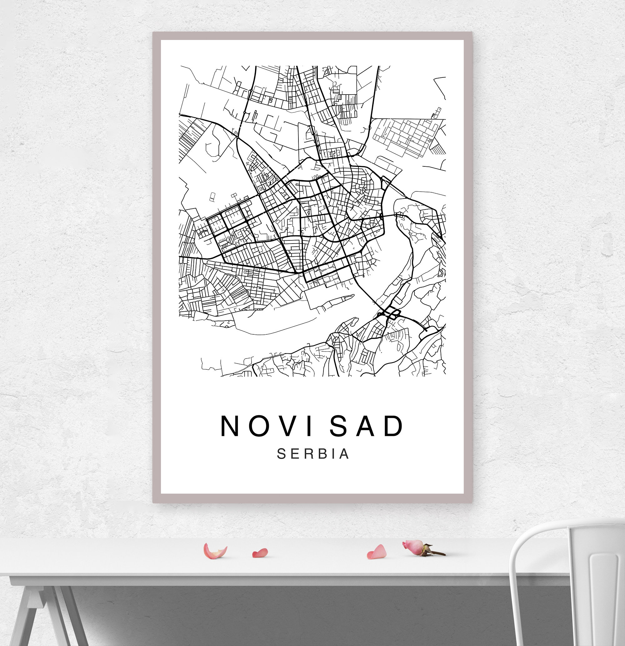 Novi Sad Map Art Print: Serbia City Map Poster (digital Download) - Etsy