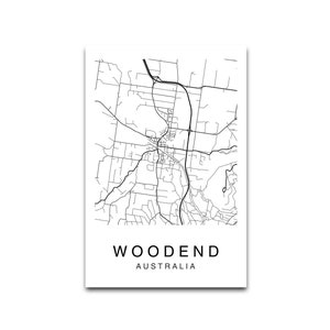 Woodend Map Woodend City Map Map Poster Map Print Woodend - Etsy