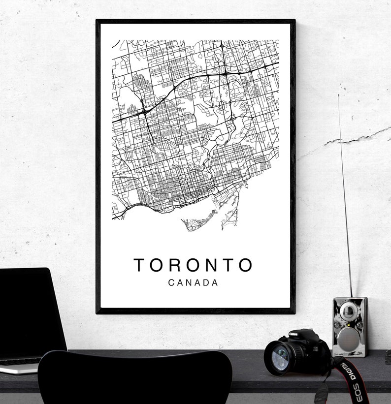 Toronto Map Toronto City Map Map Poster Map Print Toronto | Etsy