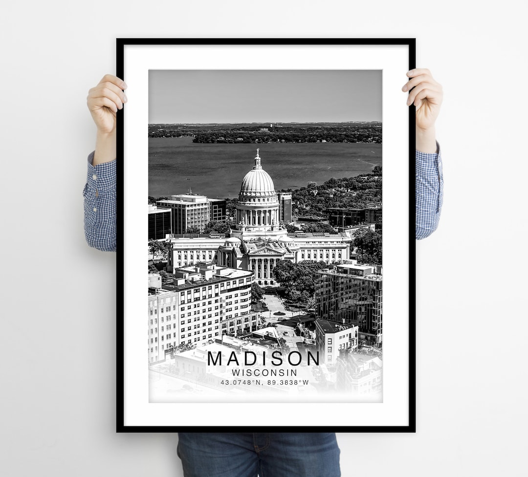 Madison Travel Poster, Madison Poster, Madison Wall Art Decor, Madison ...