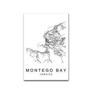 Montego Bay Map Montego Bay City Map Map Poster Map Print - Etsy