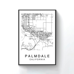Palmdale Map Palmdale City Map Map Poster Map Print - Etsy