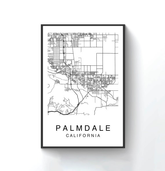 Palmdale Map Palmdale City Map Map Poster Map Print | Etsy
