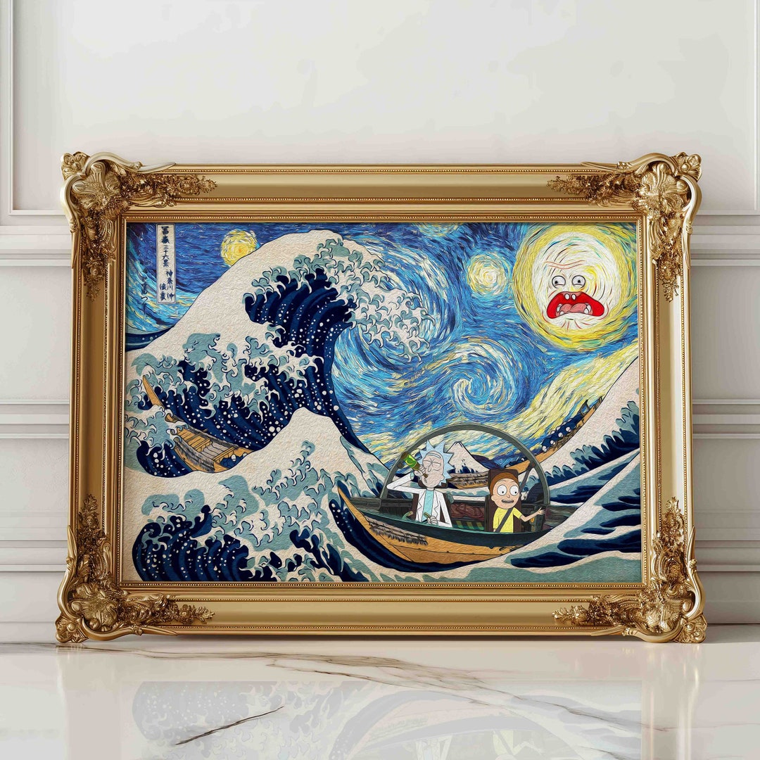 Starry Night by Vincent Van Gogh Altered Wall Art, the Great Wave Art ...