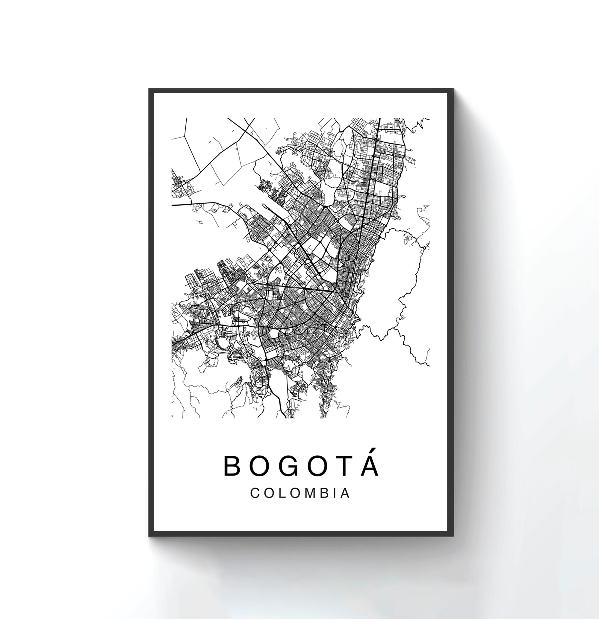 Bogota Map Bogota City Map Digital Download Map Print | Etsy