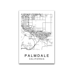 Palmdale Map Palmdale City Map Map Poster Map Print - Etsy