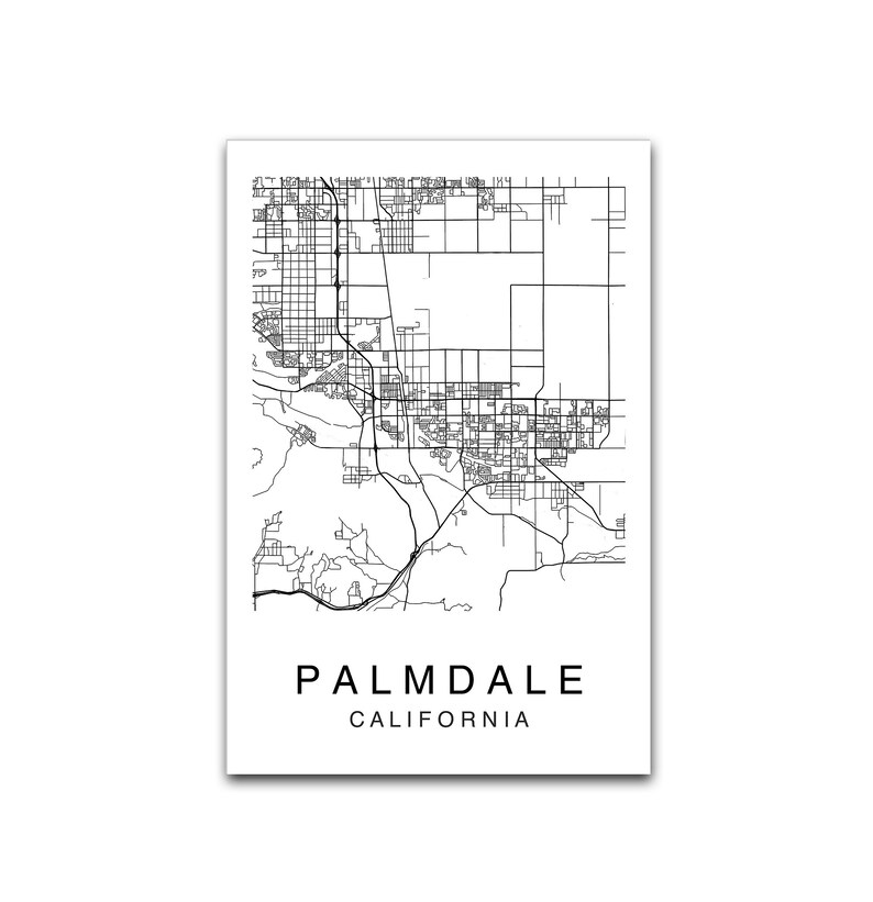 Palmdale Map Palmdale City Map Map Poster Map Print | Etsy