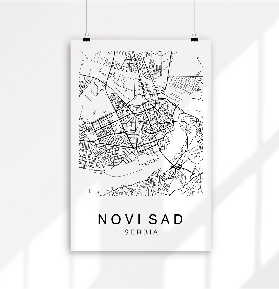 Novi Sad Map Art Print: Serbia City Map Poster (digital Download) - Etsy