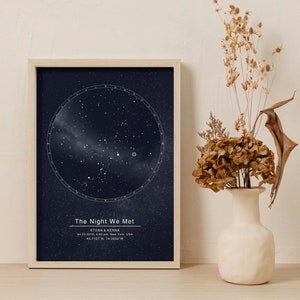Personalized Star Map, Star Map at the Moment, Customizable Night Sky ...