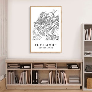 The Hague Map Print the Hague Map Poster Wall Art City Map - Etsy