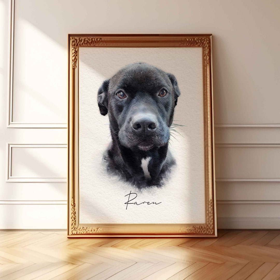 Pet Portrait Art Custom Dog Portrait Cat Portrait - Etsy