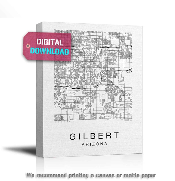 Gilbert Arizona Map Of Cities And Towns Aerial Photography Map Of