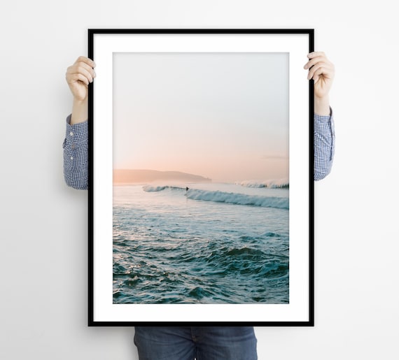 Surfer Print Ocean Art Print Beach Wall Art Surfers | Etsy