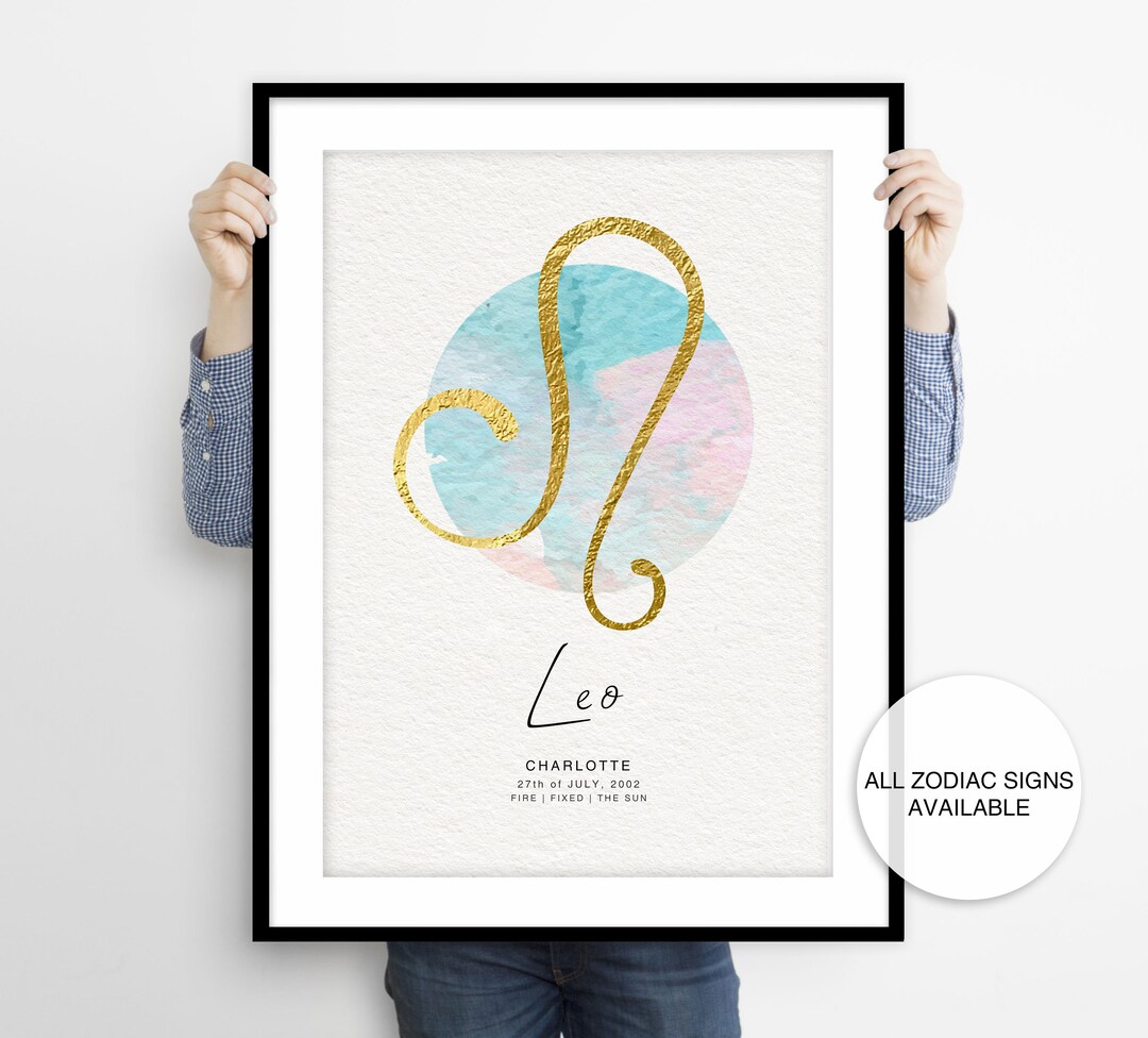 Personalized Zodiac Sign Print, Horoscope Print, Custom Zodiac Print ...