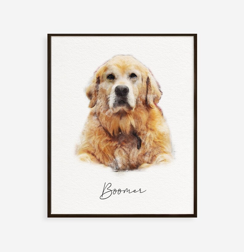 Custom Two Pet Drawing Custom Pet Portrait Digital Painting | Etsy
