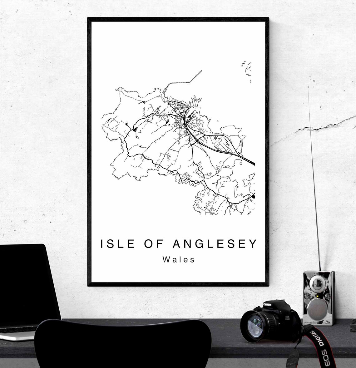 Isle of Anglesey Map Anglesey City Map Map Poster Map | Etsy