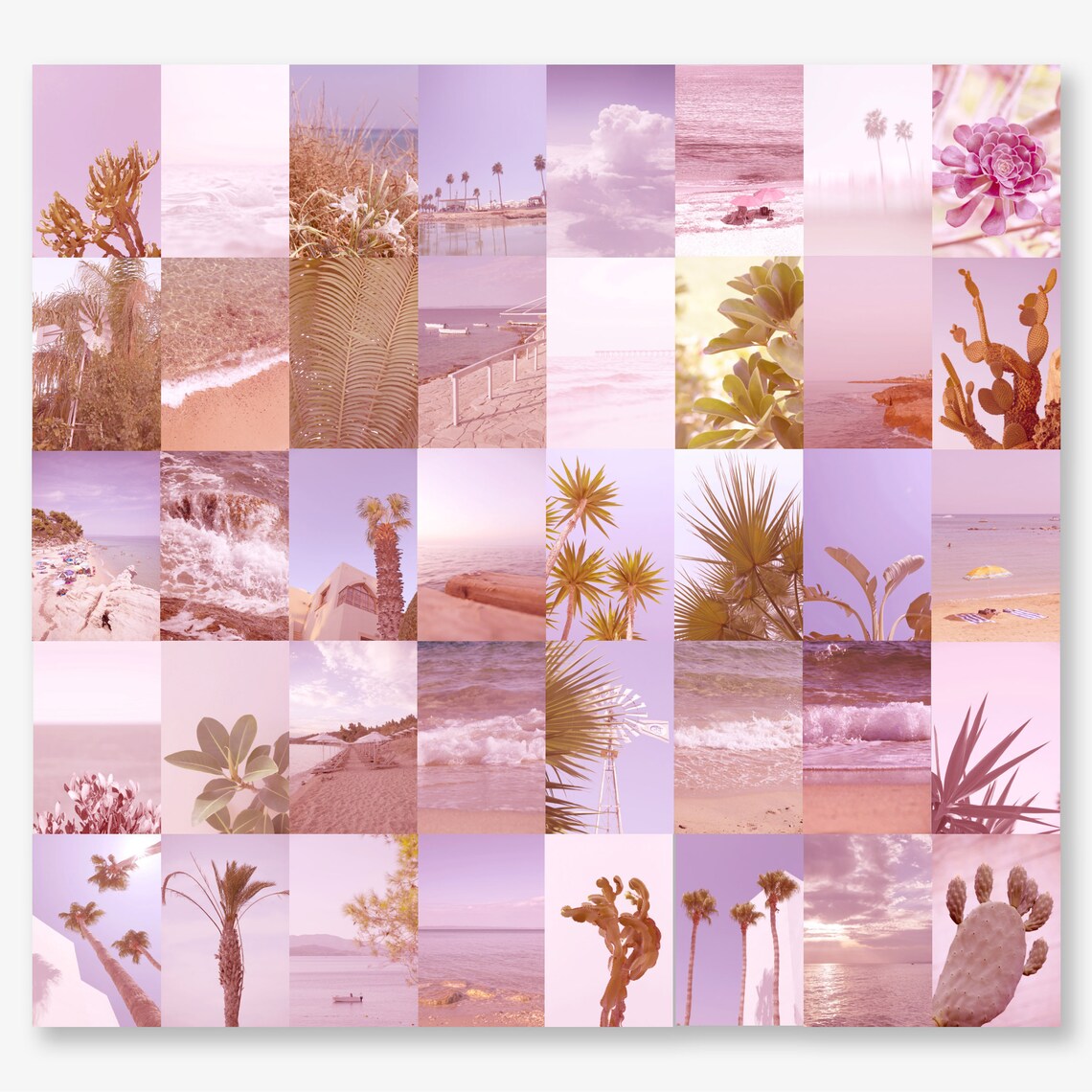 Light Pink Wall Collage Kit Soft Pink Wall Art Photo Collage - Etsy