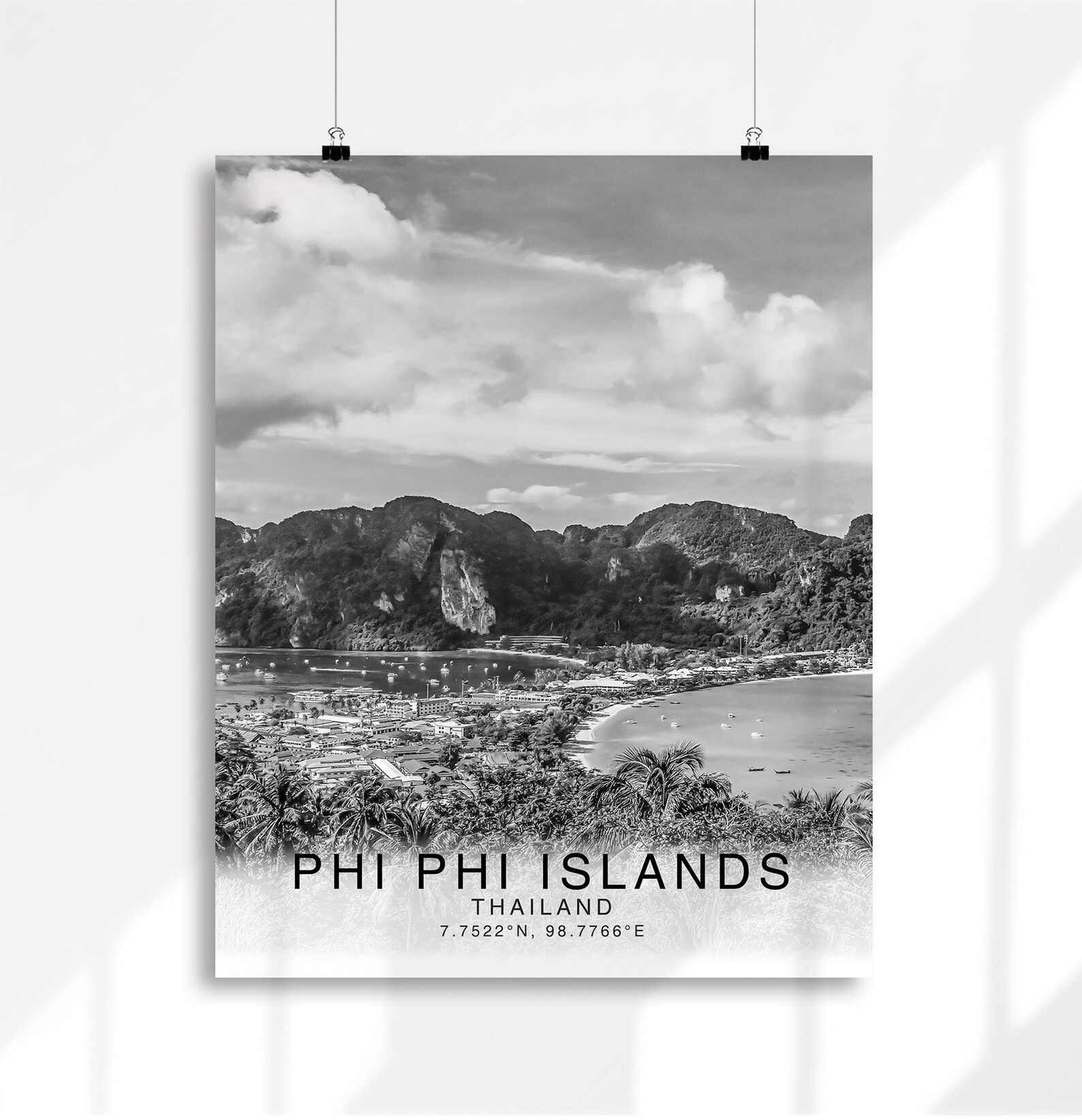 Phi Phi Islands Poster Phi Phi Islands Print Thailand Wall | Etsy