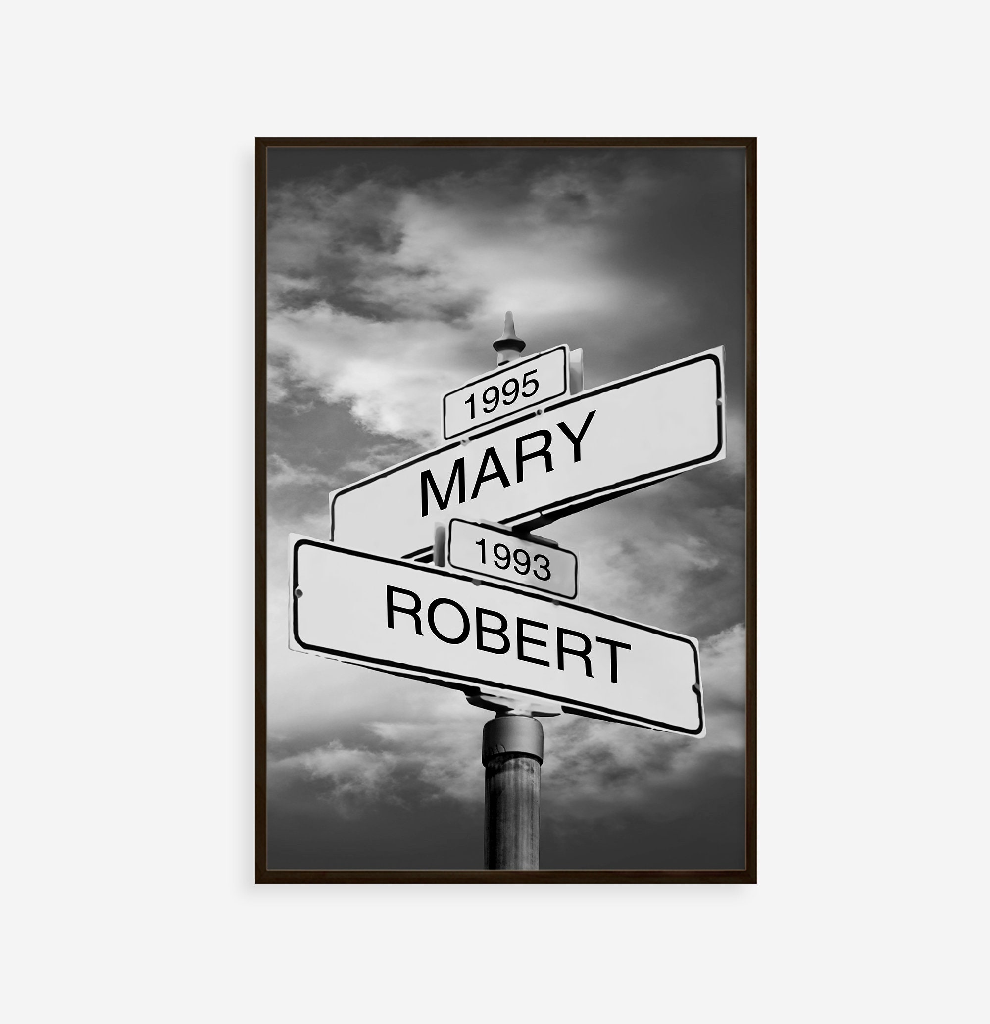 Personalized Street Sign Print Wall Art, Custom Multi-name Poster, Gift ...
