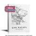 San Rafael Map Minimalist Map San Rafael Map Print San - Etsy