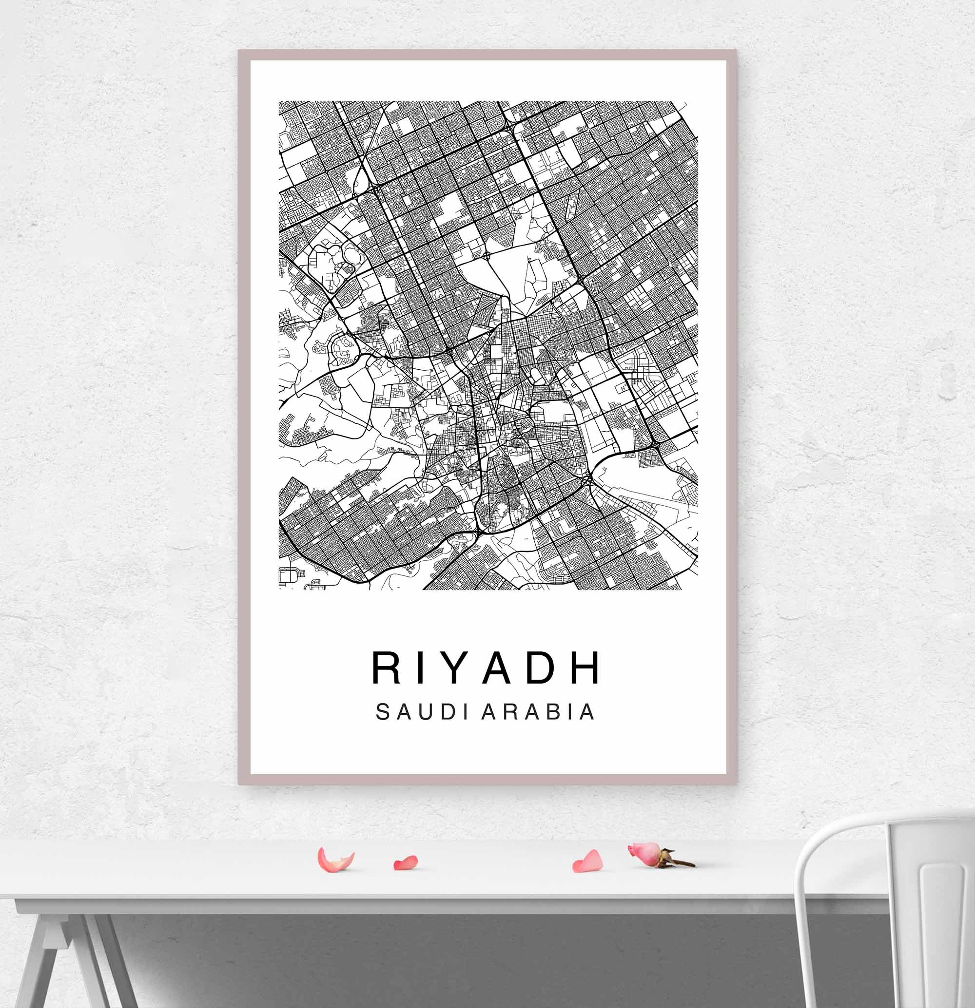 Riyadh Map Riyadh City Map Printable Map Art Map Print - Etsy