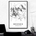 Meknes Map Print Meknes Printable Map Wall Art City Map Art - Etsy