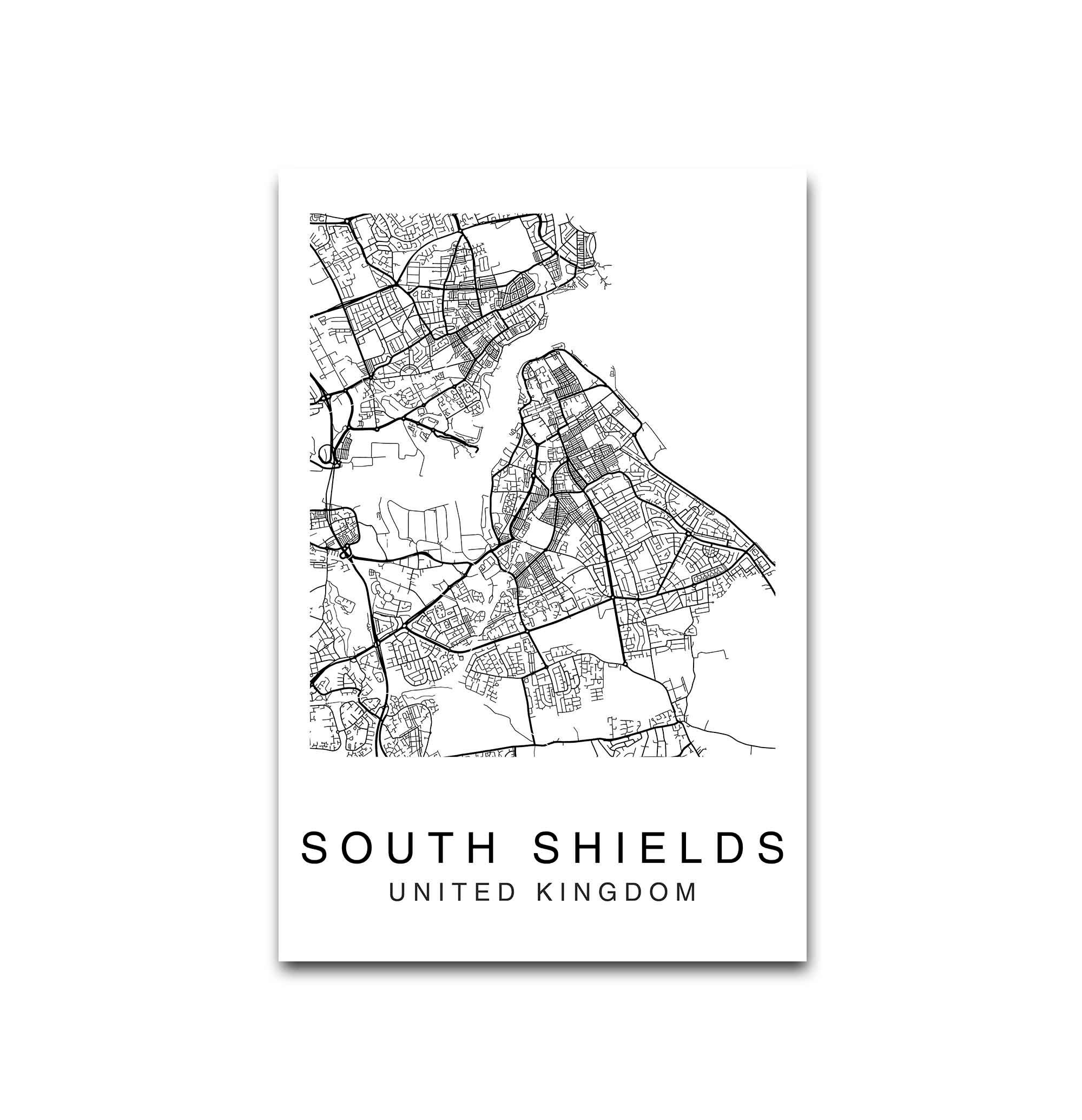 South Shields Map South Shields City Map Map Poster Map | Etsy UK