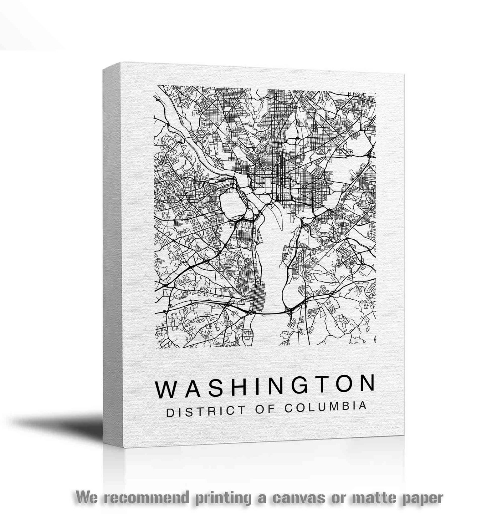 Washington DC Map Print Washington Dc Washington Map Print | Etsy