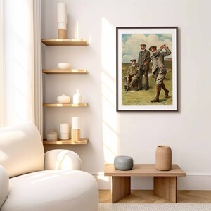 Vintage Golf Course Art Print: Antique Golfing Landscape - Etsy