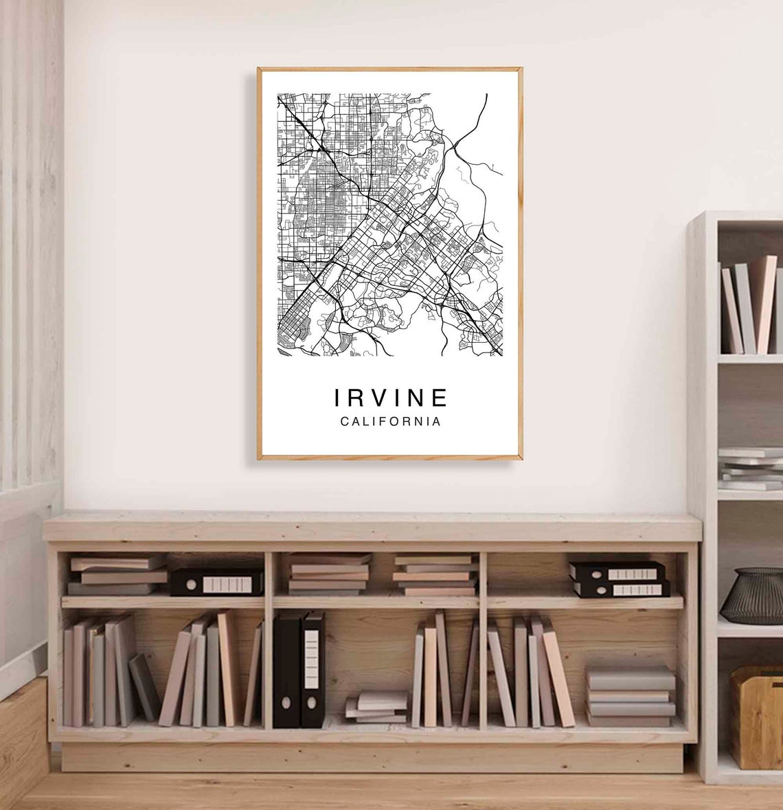 Irvine Map Print California CA USA Map Art Poster City | Etsy