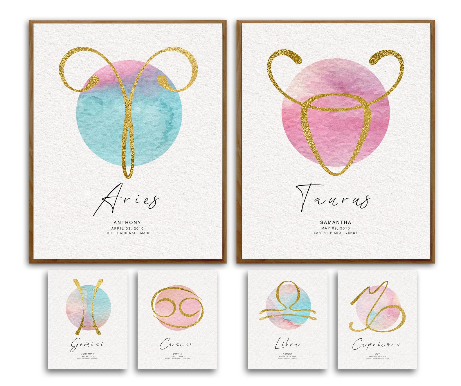 Personalized Zodiac Sign Print Horoscope Print Custom Zodiac - Etsy