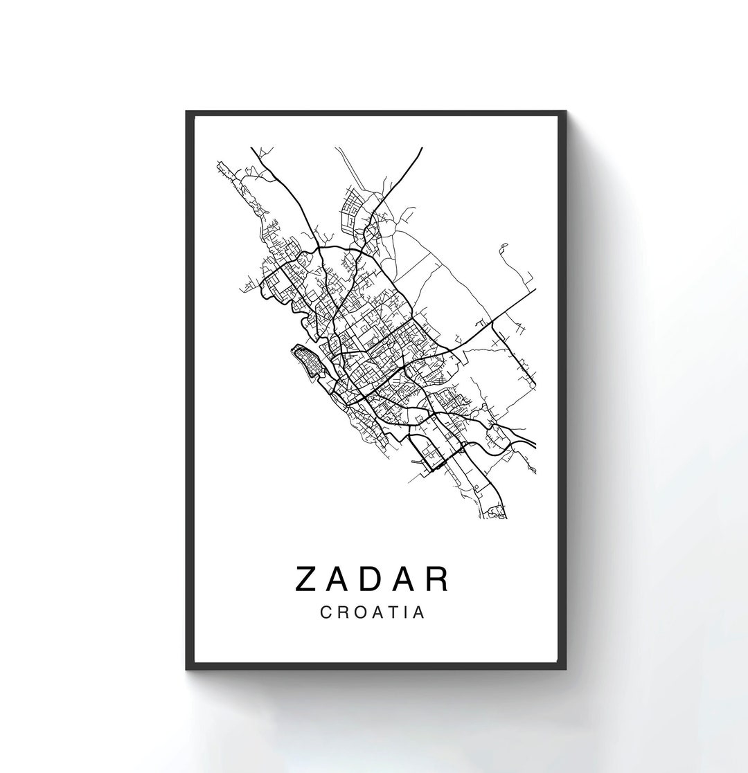 Zadar Map Zadar City Map Map Poster Map Print Zadar Map - Etsy Ireland