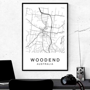 Woodend Map Woodend City Map Map Poster Map Print Woodend - Etsy