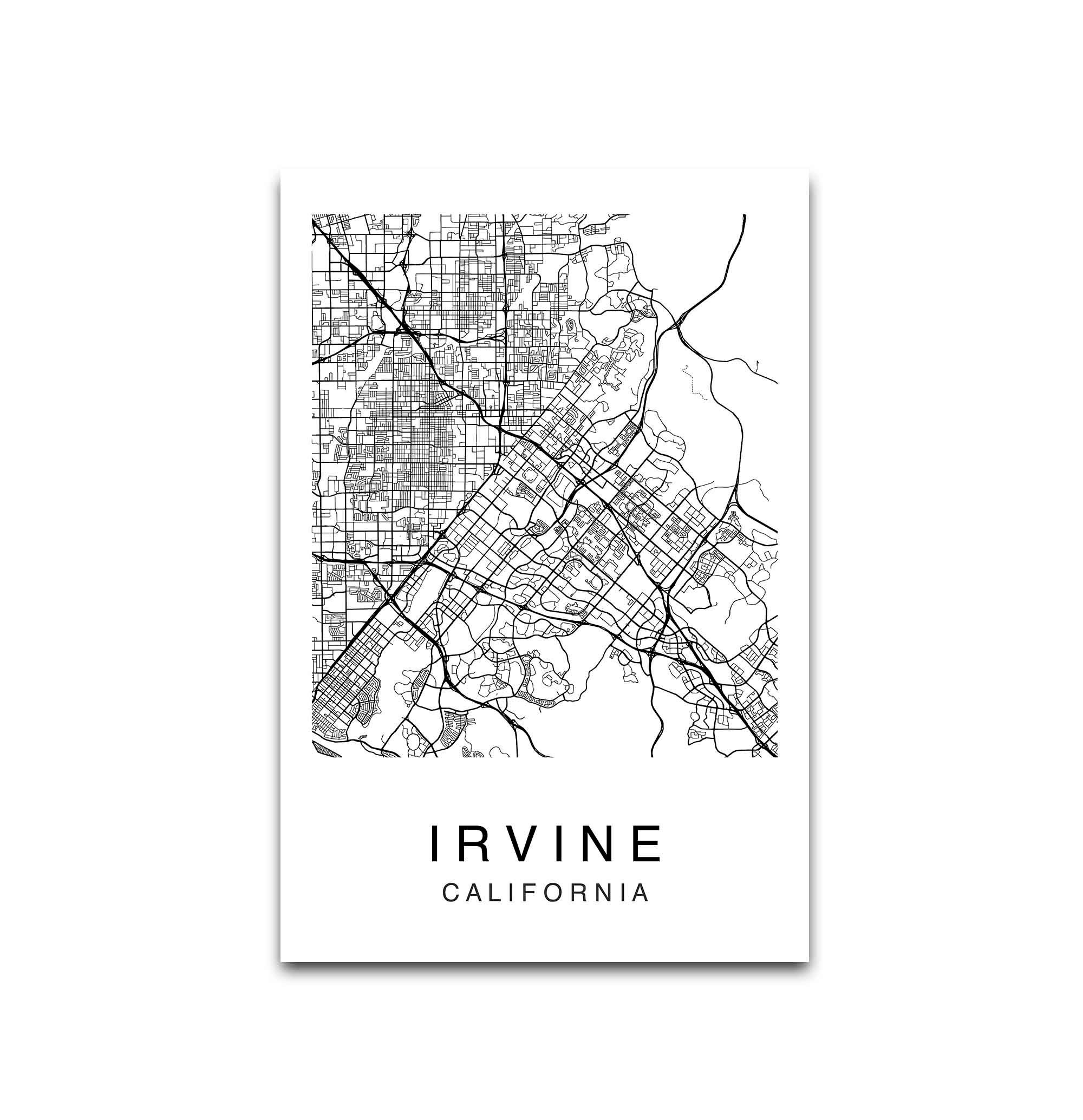 Irvine Map Print California CA USA Map Art Poster City | Etsy