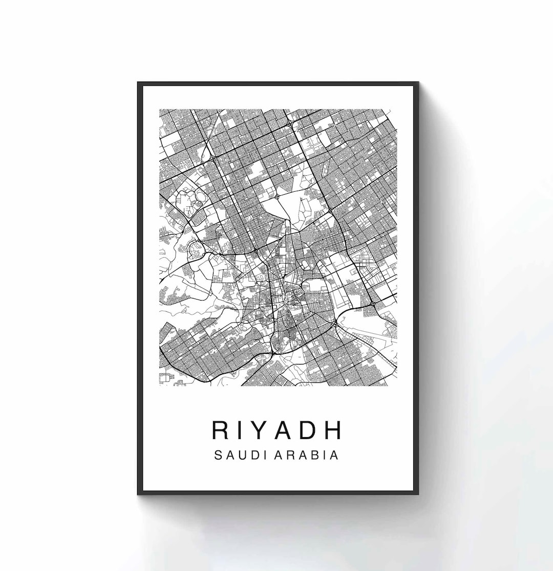 Riyadh Map Riyadh City Map Map Poster Map Print Riyadh Map - Etsy