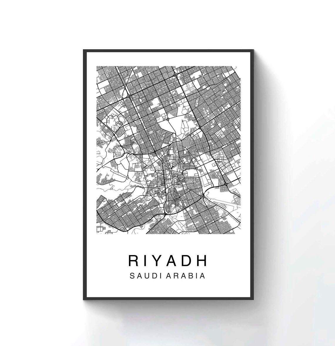 Riyadh Map Riyadh City Map Printable Map Art Map Print - Etsy