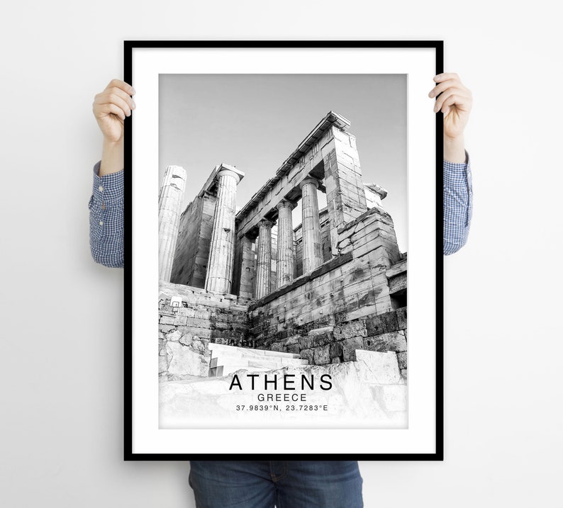 Athens Print Athens Travel Poster Athens Poster Athens Art - Etsy