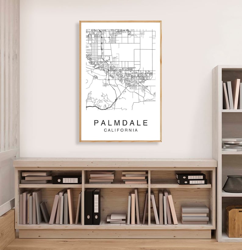 Palmdale Map Palmdale City Map Map Poster Map Print | Etsy
