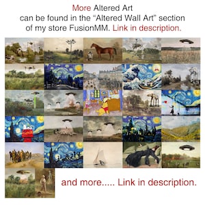 Altered Vintage Art Gift, Funny Altered Wall Art Decor, Antique Oil ...