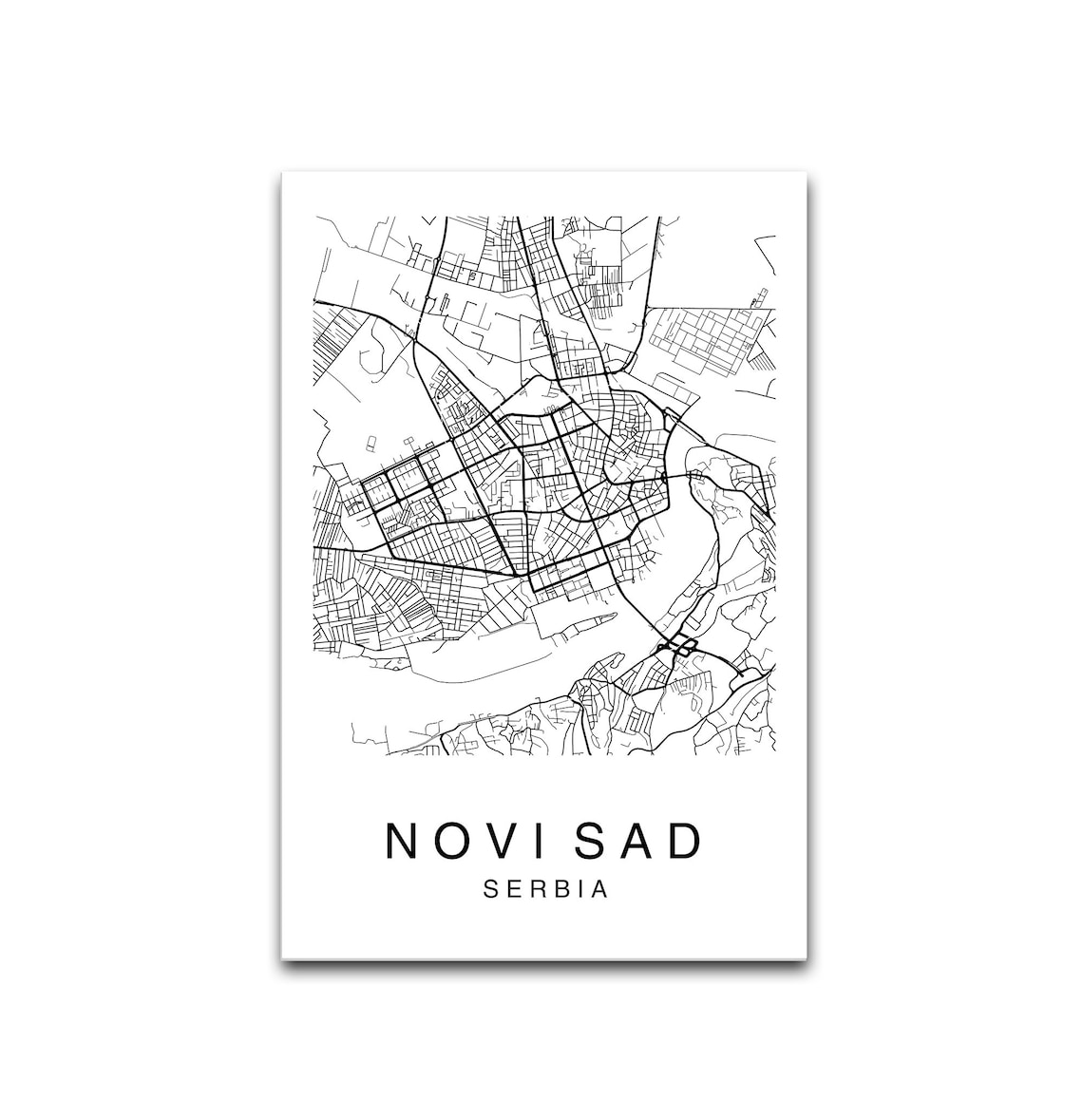 Novi Sad Map Novi Sad City Map Map Poster Map Print Novi | Etsy