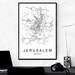 Jerusalem Map, Jerusalem City Map, Map Poster, Map Print, Jerusalem Map ...