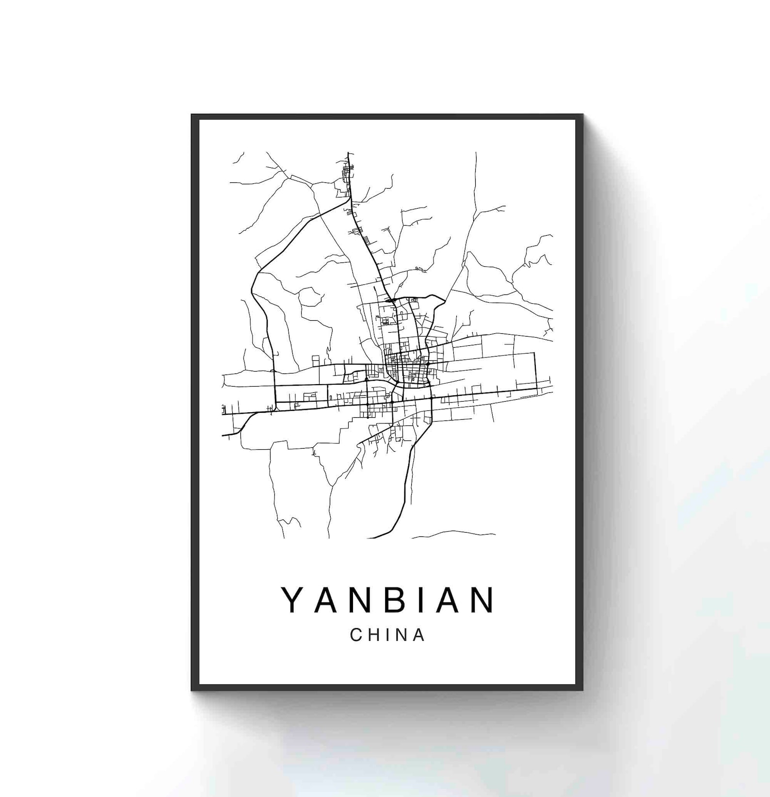 Yanbian Map Yanbian City Map Map Poster Map Print Yanbian | Etsy